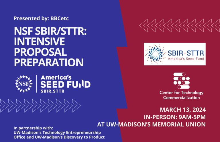 NSF SBIR/STTR: Proposal Preparation Intensive – Technology Entrepreneurship Office – UW–Madison